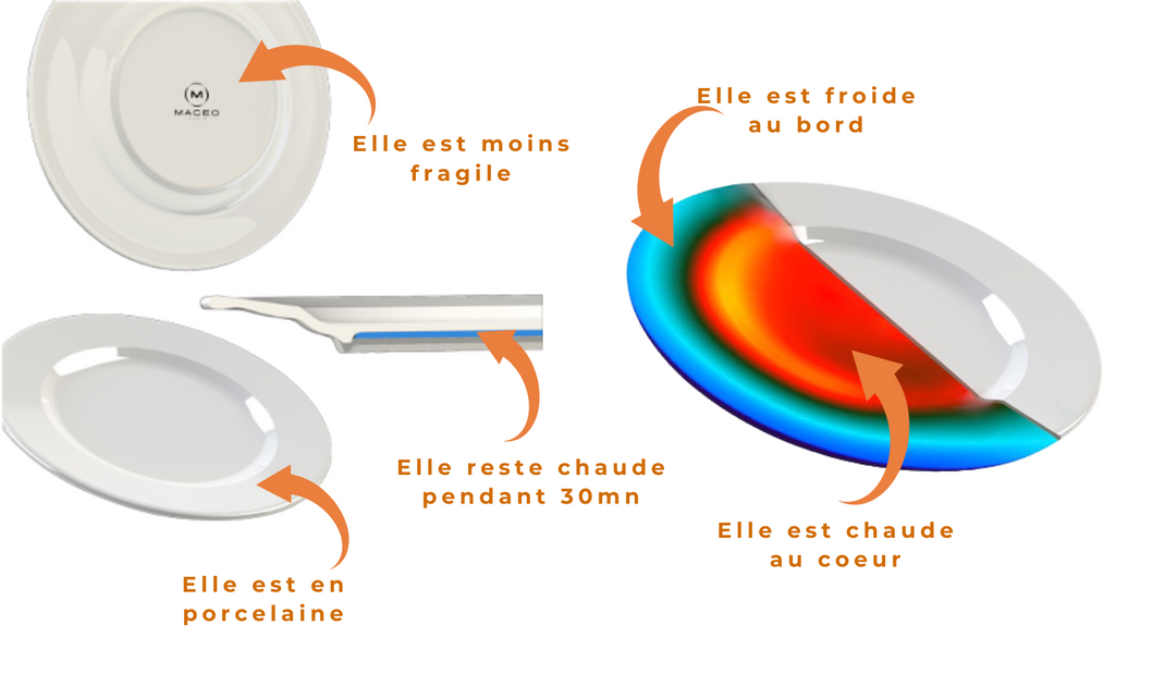 Assiette chauffante "Balsate" classique (27 cm.) – MACEO PARIS